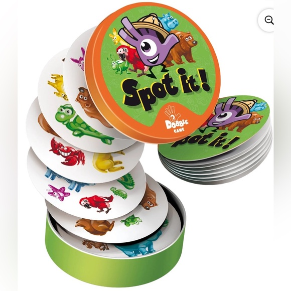 Toys | Spot It Animals Classic Card Game For Kids Dobble Game Family ...